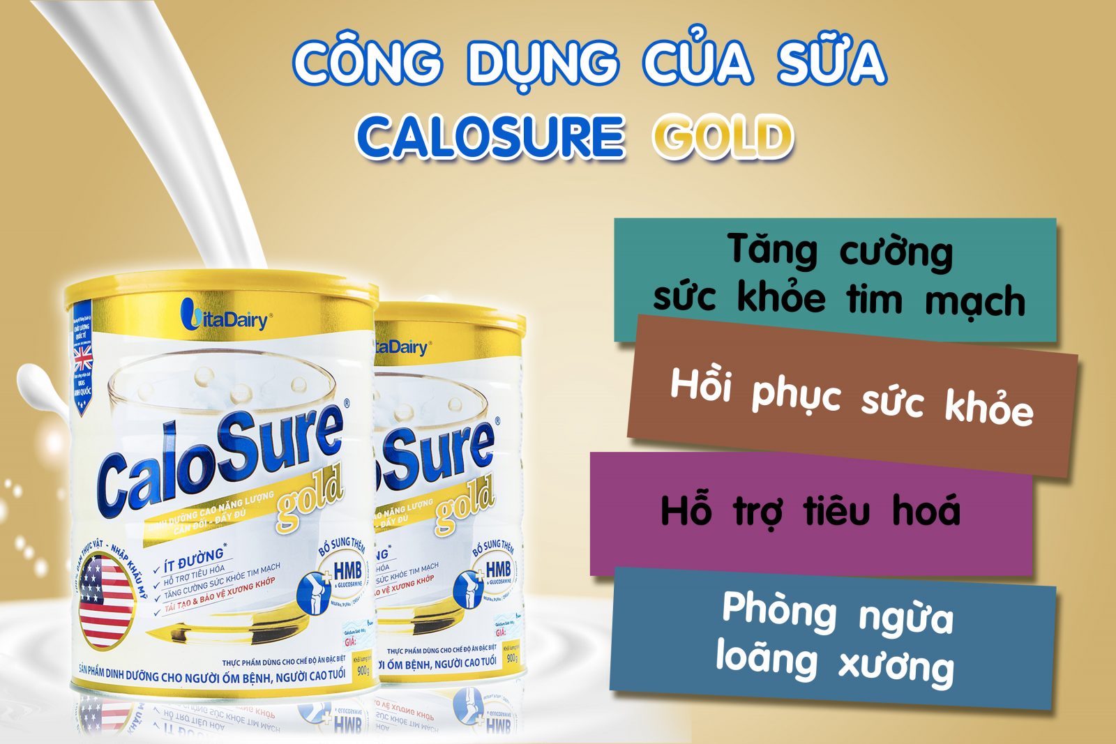 VitaDairy CaloSure Gold - dinh dưỡng dành cho người cao tuổi - Dinh ...